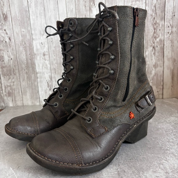 The Art Company | Shoes | Womens The Art Company Brown Laceup Geometric ...